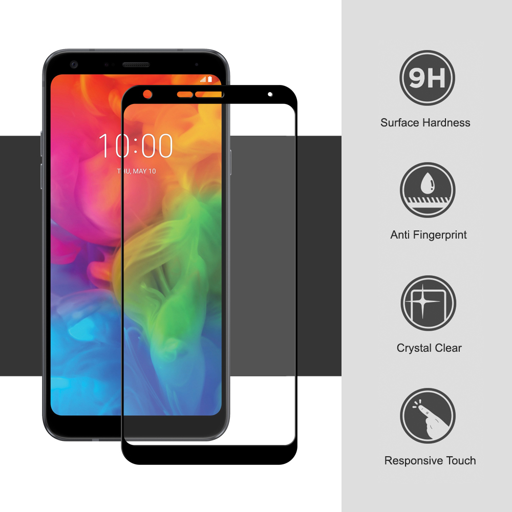 Full Coverage Tempered Glass Screen Protector for LG Q7